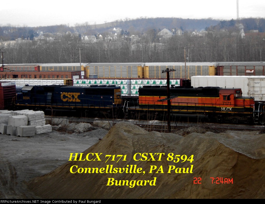 HLCX 7171 SD40-2 CSX 8594 SD50 02/22/2006